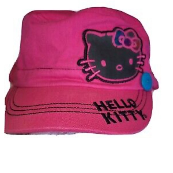 Hello Kitty | Accessories | Hello Kitty Hat 22 Hot Pink Black Sanrio ...